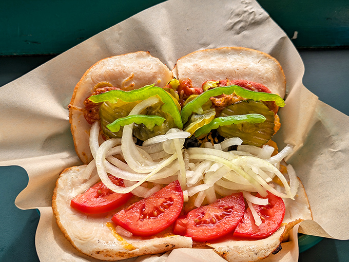 This hoagie opens like a love letter to your appetite, revealing fresh vegetables and quality meats within.