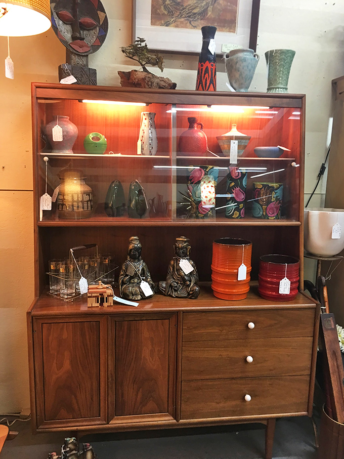 This mid-century hutch isn't just furniture &ndash; it's a time machine waiting to transport your dining room back to an era when craftsmanship mattered.