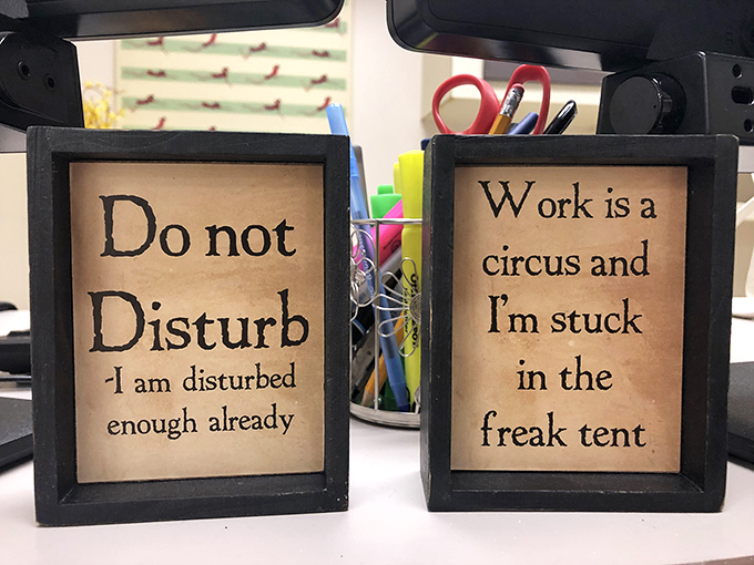 Office humor that speaks to your soul. These little frames perfectly capture that Monday morning feeling we've all experienced since 1972.