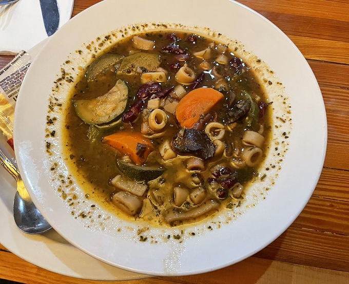 This minestrone soup looks like it simmered all day with the kind of love grandmothers put into everything.