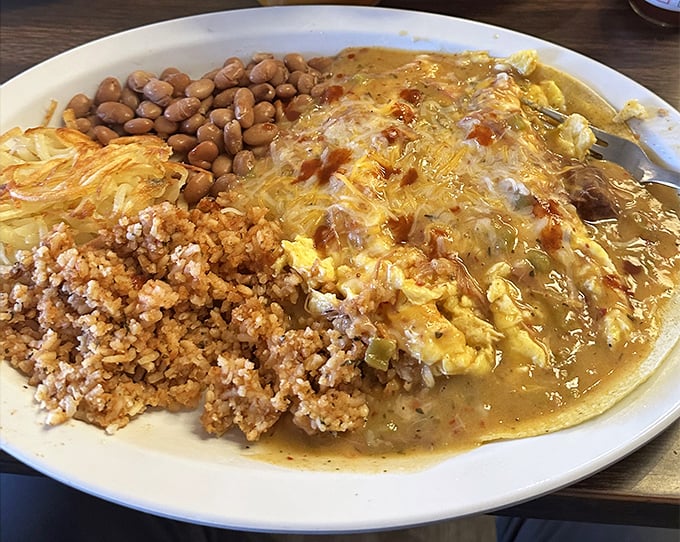 Huevos Rancheros that could solve international conflicts &ndash; a diplomatic alliance of eggs, beans, and sauce that creates harmony on a single plate.