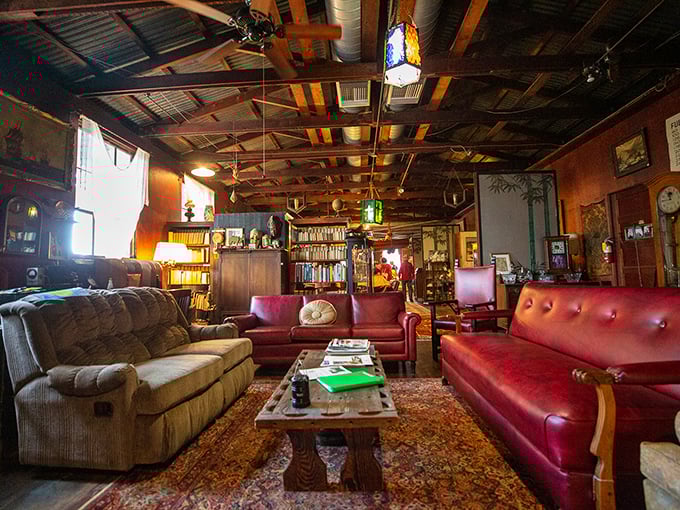 Sunlight dances through ancient-feeling archways that were actually built with modern-day American ingenuity.