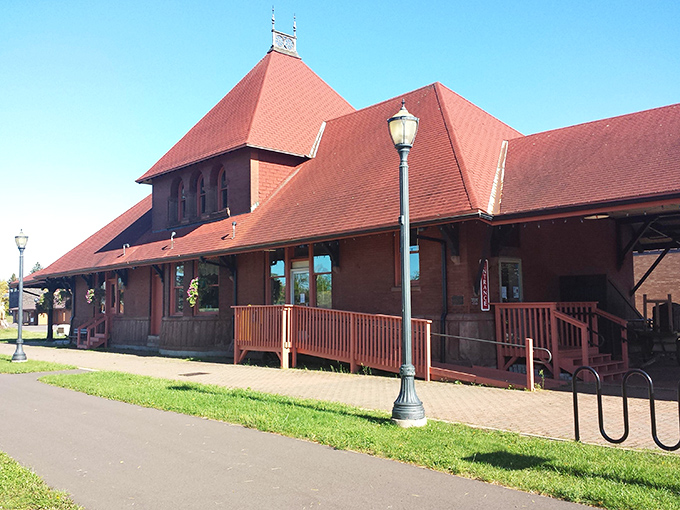 The Ironwood Depot Museum stands as a gorgeous brick testament to when train travel was glamorous and luggage didn't have wheels.