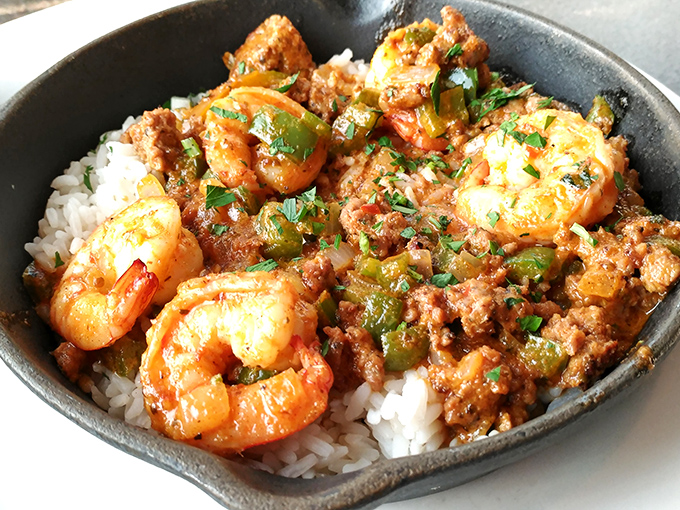 Jambalaya that would make New Orleans jealous&mdash;plump shrimp nestled in spicy rice that tells stories with every bite.