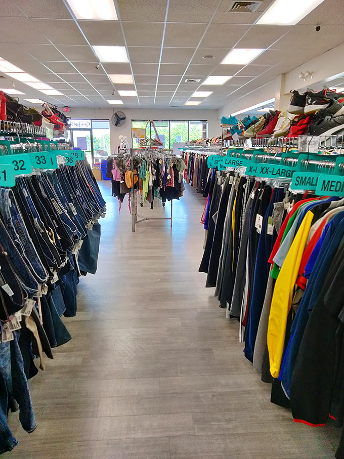 Denim for days! Finding the perfect pair of jeans here is like striking oil&mdash;except instead of becoming a millionaire, you'll just look like one.