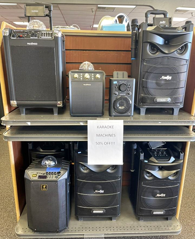 Karaoke machines at 50% off—because belting "Don't Stop Believin'" in your living room should be everyone's affordable right. Neighbors' tolerance sold separately.