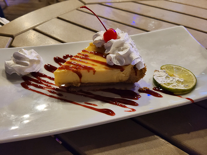 Key lime pie that strikes the perfect balance between tart and sweet &ndash; like finding the exact right comeback, but in dessert form.