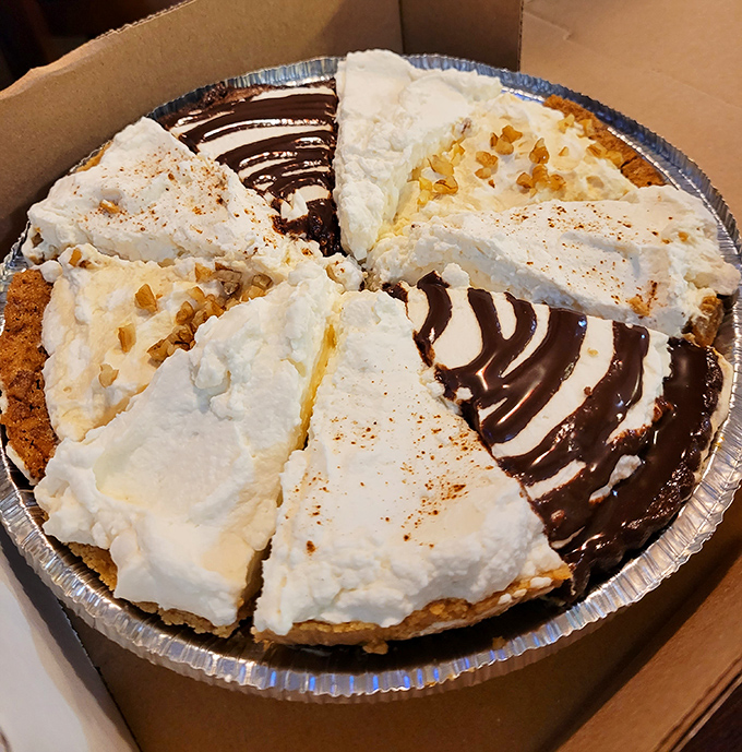 Half chocolate, half whipped cream&mdash;this pie doesn't believe in moderation, and after your barbecue feast, why should you?