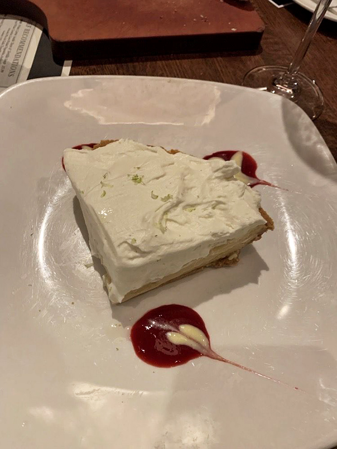 Key lime pie that strikes the perfect balance between sweet and tart. Florida's signature dessert gets the respect it deserves without any unnecessary frills.