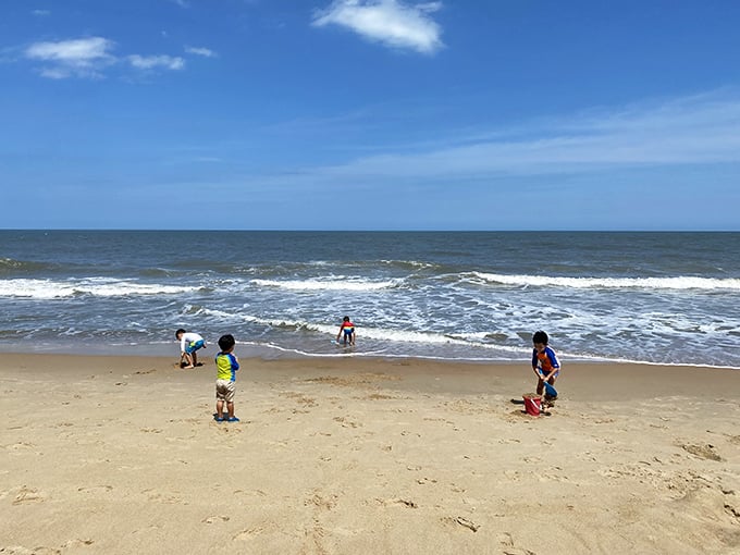 Where childhood memories are made one sandcastle at a time. These kids haven't discovered smartphone addiction yet&mdash;there's hope for humanity.