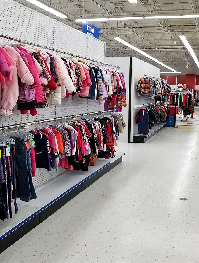 Tiny fashionistas rejoice! The children's clothing section offers practically new outfits for little ones who outgrow things faster than Michigan weather changes.