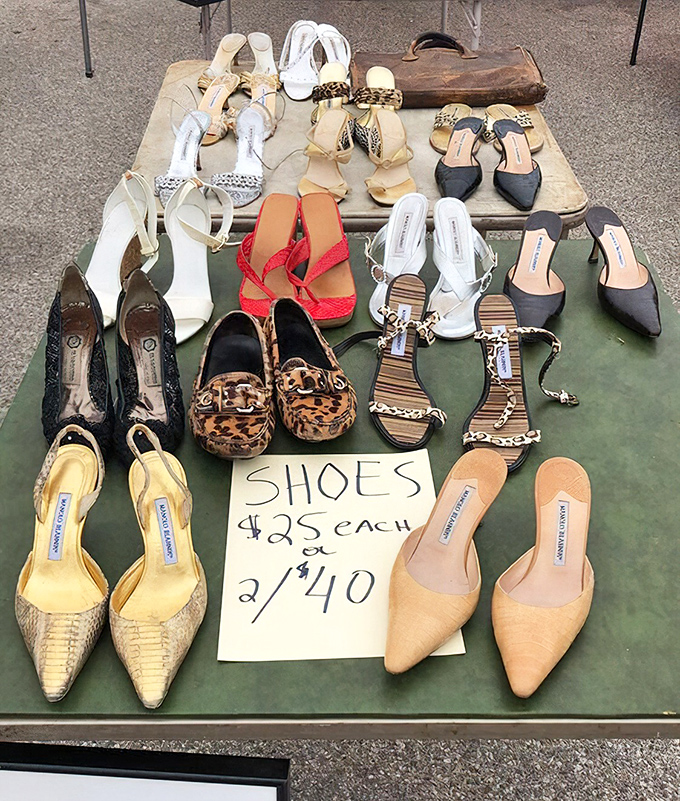 Designer shoes at flea market prices&mdash;like finding the Sistine Chapel in your neighbor's garage. Manolo who?