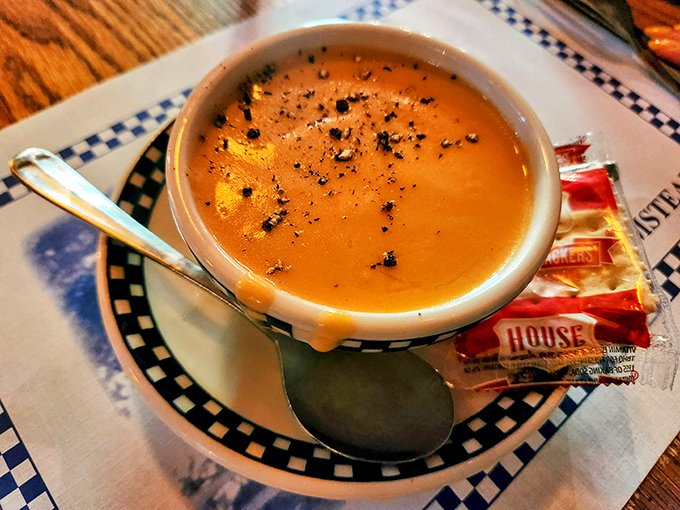 This isn't just soup&mdash;it's lobster bisque that makes you wonder if Lake Michigan somehow connected to the Atlantic when nobody was looking.