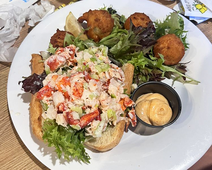 A proper lobster roll doesn't need fancy presentation when the star ingredient performs this brilliantly. Simple, generous, and exactly what seafood should be.