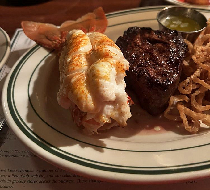 Surf meets turf in perfect harmony &ndash; a buttery lobster tail alongside a steak so good you'll forget your table manners.