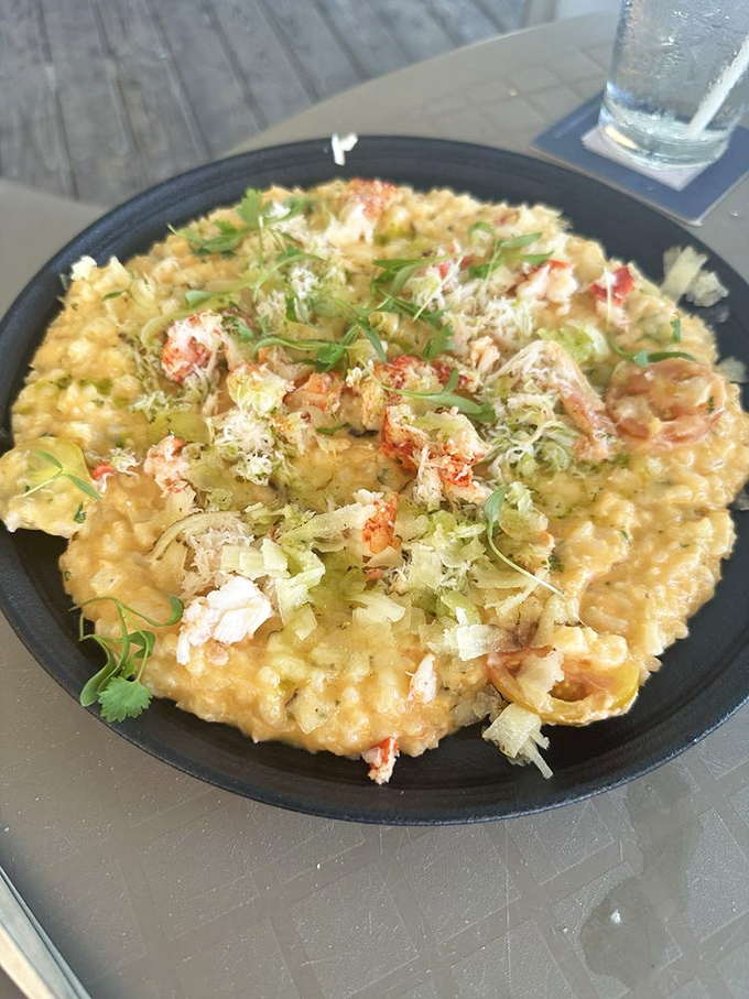 Lobster risotto that's creamier than your favorite rom-com ending. Those chunks of seafood aren't playing supporting roles&mdash;they're the headliners.