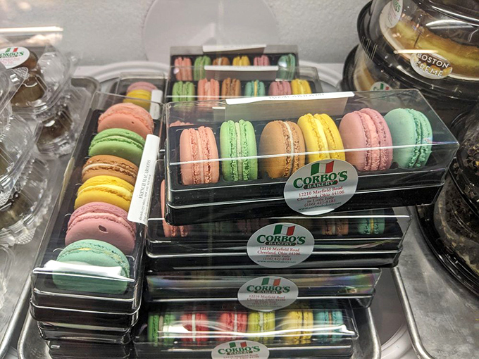 These macarons, lined up like colorful soldiers ready for battle, will wage a delicious war on your taste buds that you'll happily surrender to.