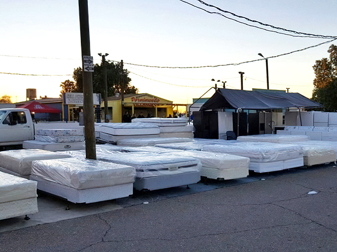 The mattress district &ndash; where dreams are sold by the dozen and delivery trucks stand ready for your impulse purchase.