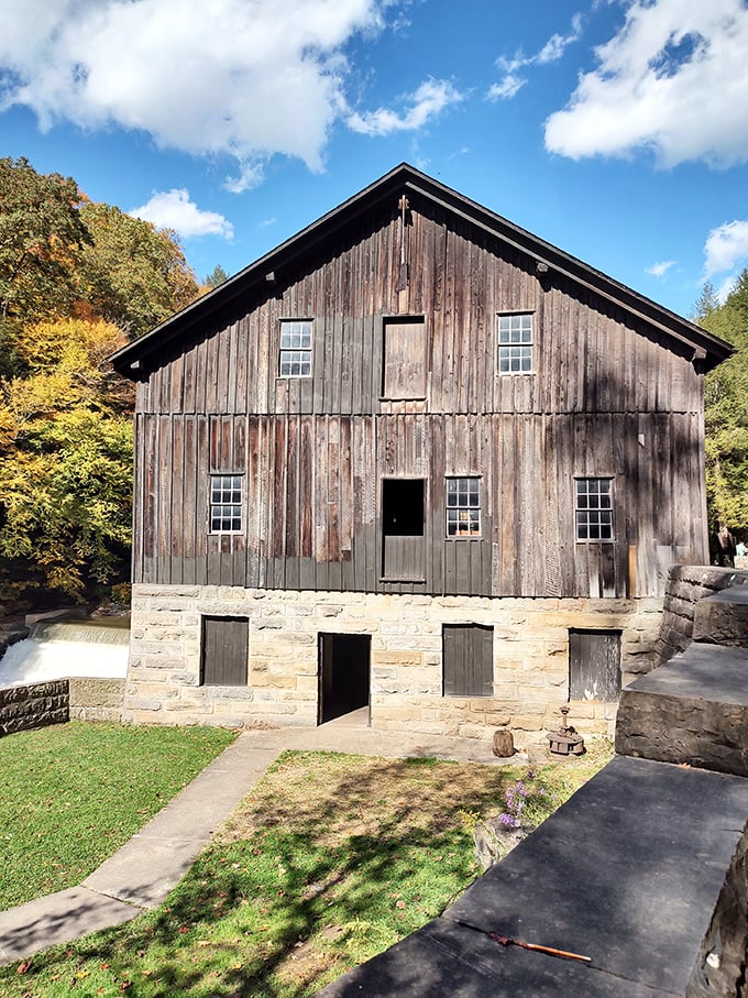 McConnell's Mill stands as a weathered testament to industrial ingenuity, its wooden beams and stone foundation having witnessed generations of Pennsylvania grain becoming flour.