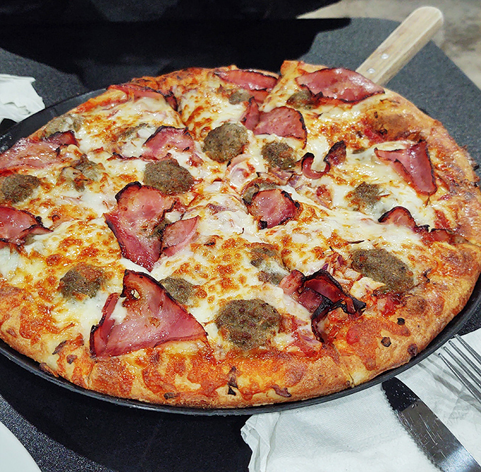 This isn't just a pizza&mdash;it's a meaty masterpiece where pepperoni and sausage throw the party of the year on a perfectly baked crust.