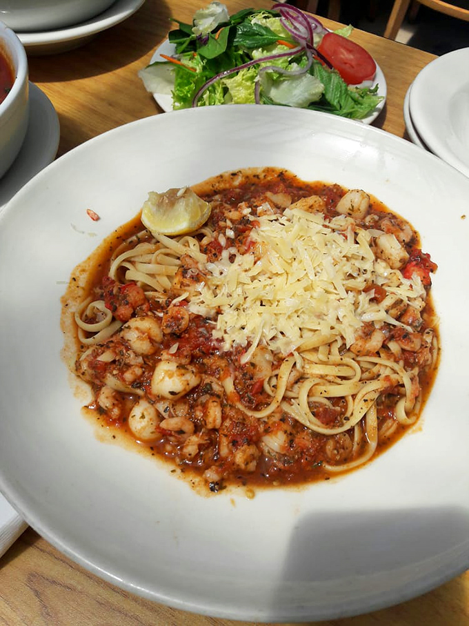 Pasta meets the ocean in this Mediterranean symphony &ndash; where tomatoes, herbs, and seafood perform a culinary concerto on your plate.