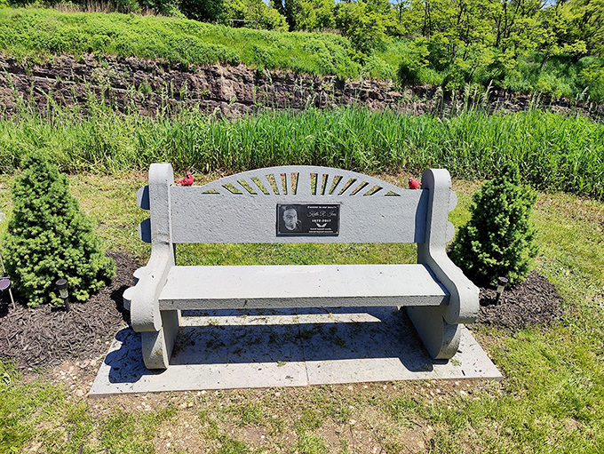 A moment of rest with an unbeatable view&mdash;this memorial bench offers the best seat in Pennsylvania's natural amphitheater.