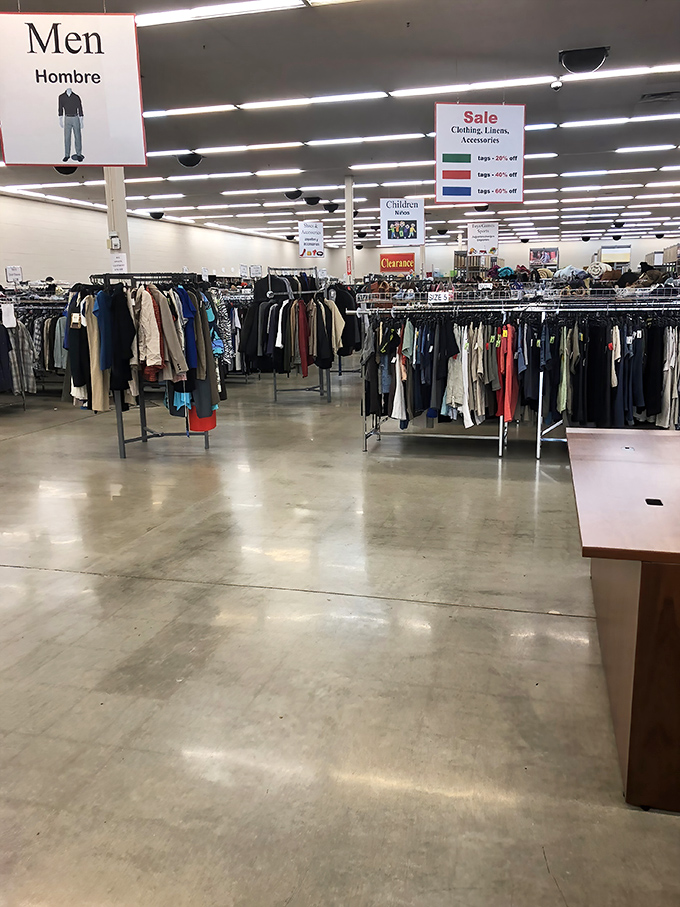 Men's clothing organized with military precision&mdash;proof that looking like a million bucks and spending like a penny-pincher aren't mutually exclusive. 