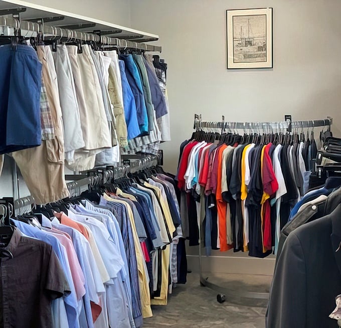 The men's department rivals many retail stores with its organization and selection &ndash; shopping nirvana for guys who typically treat malls like dental appointments.