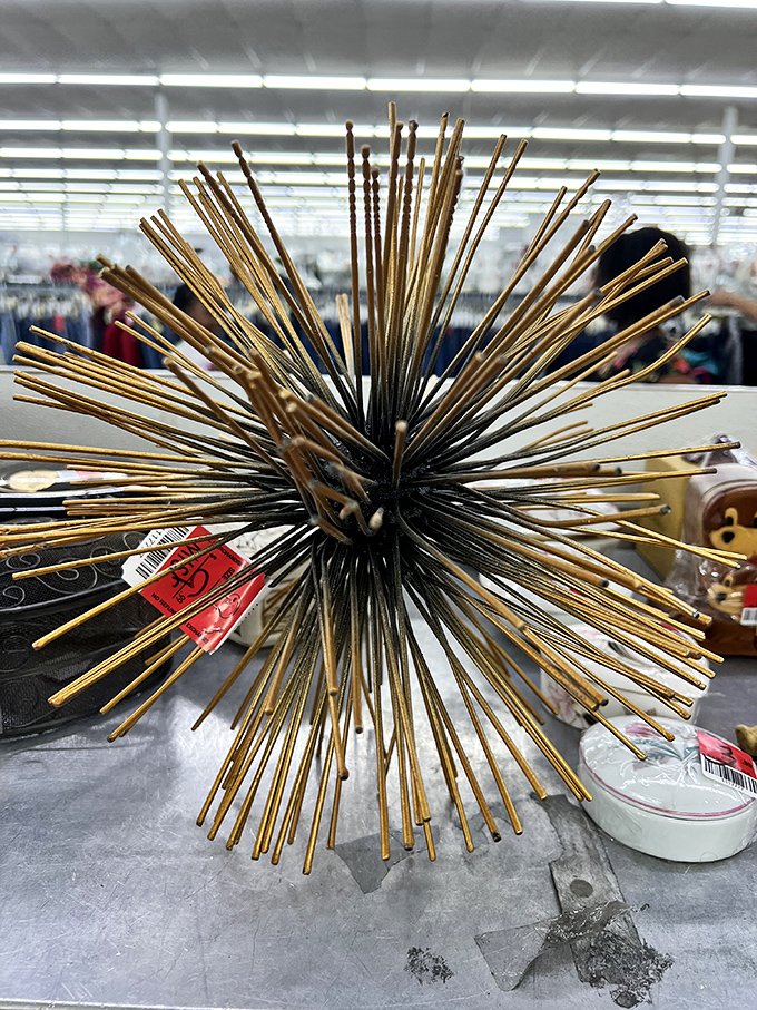 Mid-century modern meets cosmic explosion. This starburst sculpture transforms any coffee table from forgettable to "where did you find that?!"