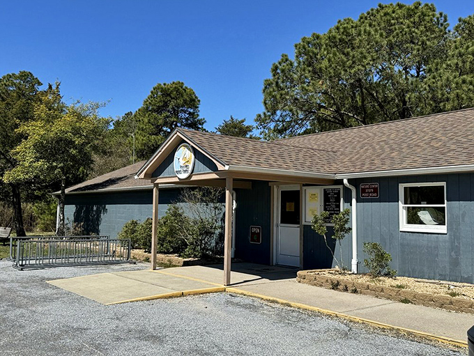 The unassuming Nature Center serves as headquarters for your wild adventures. Blue buildings often hide the most colorful experiences inside.