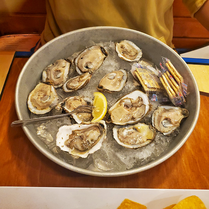 Fresh oysters on ice with a squeeze of lemon &ndash; sometimes the simplest pleasures are the most profound.