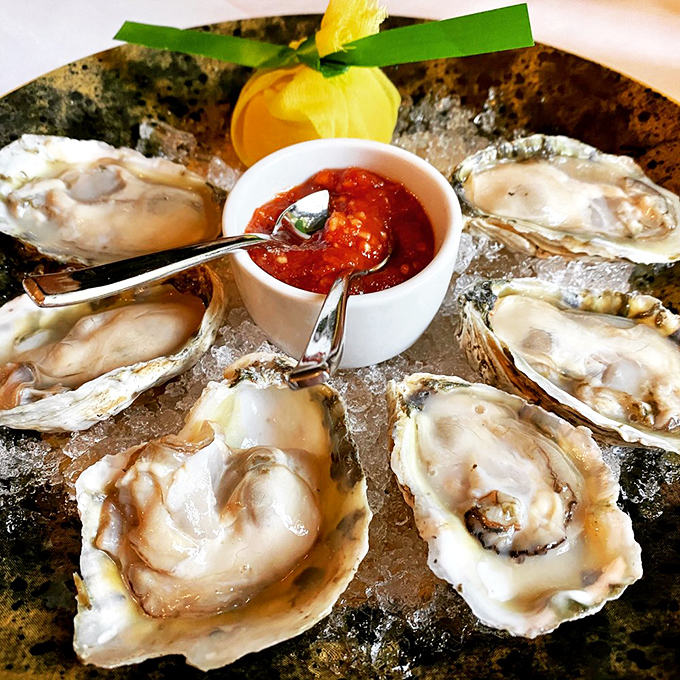 Fresh oysters on ice&mdash;nature's perfect appetizer and the ocean's way of saying "you're welcome" to landlocked Pennsylvania diners.