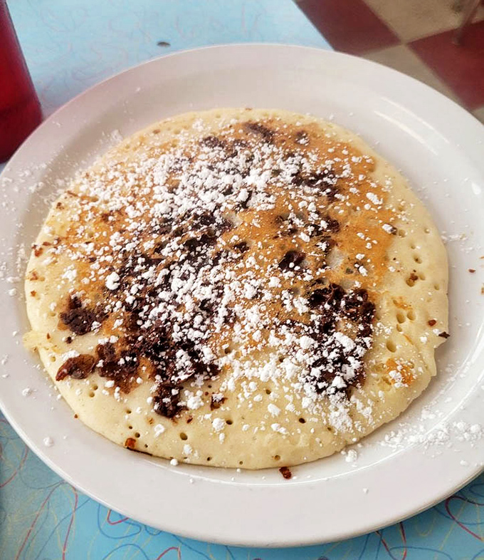 Pancake perfection with chocolate chips that haven't completely melted&mdash;creating those magical pockets of surprise sweetness in every bite. 