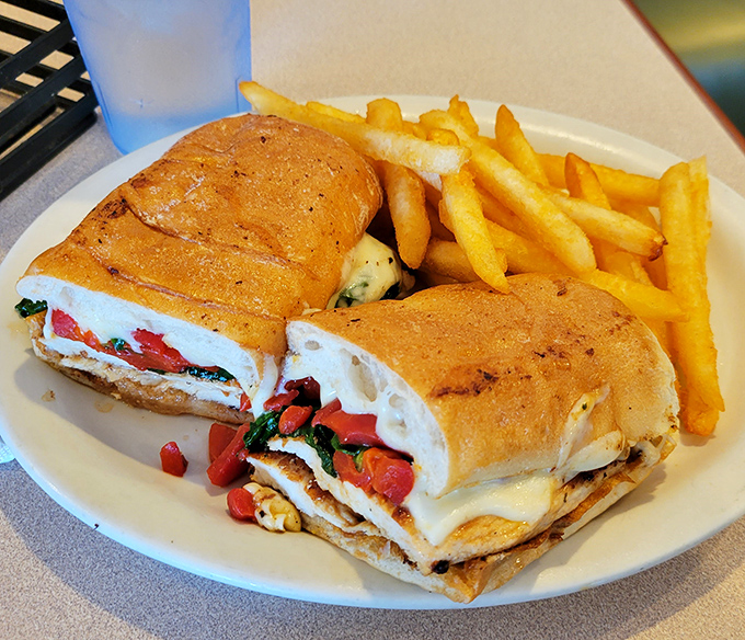This sandwich isn't just lunch&mdash;it's architecture. Layers of fresh ingredients stacked with structural integrity that would make Frank Lloyd Wright nod in approval.