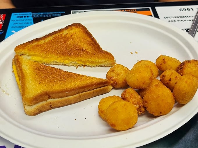 Golden-brown perfection meets potato perfection. This grilled cheese and tater tots combo proves that sometimes the simplest pleasures deliver the most satisfaction.