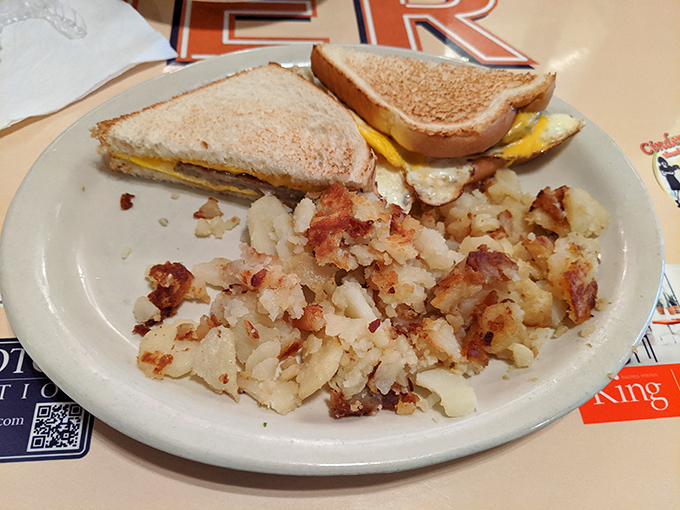 Breakfast sandwiches here aren't trying to win Instagram contests&mdash;they're too busy satisfying actual hunger with eggs, cheese, and those perfectly crispy home fries.