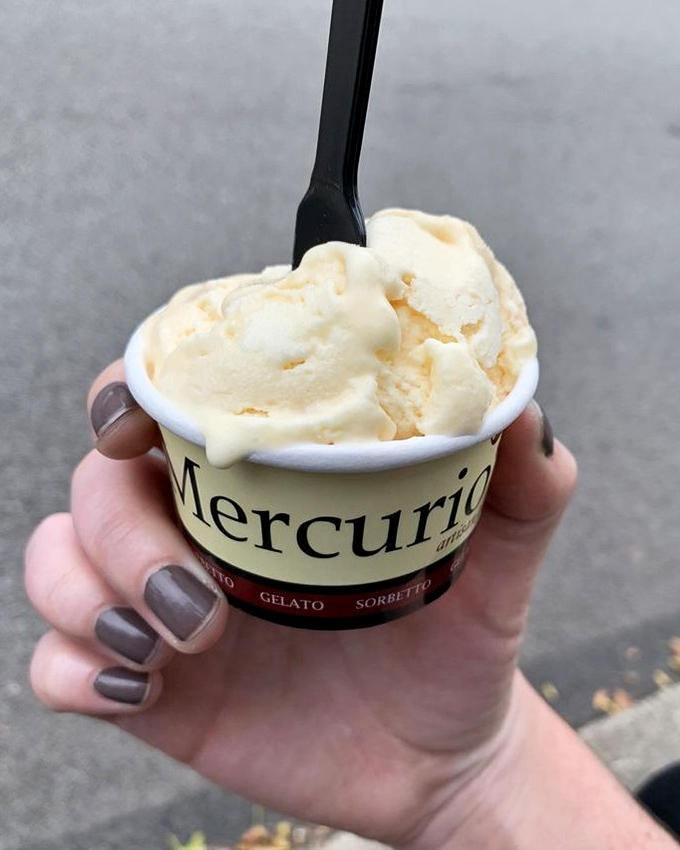 Gelato so creamy it should require a license. One spoonful of this peach cobbler flavor and suddenly Pennsylvania feels suspiciously like Florence.