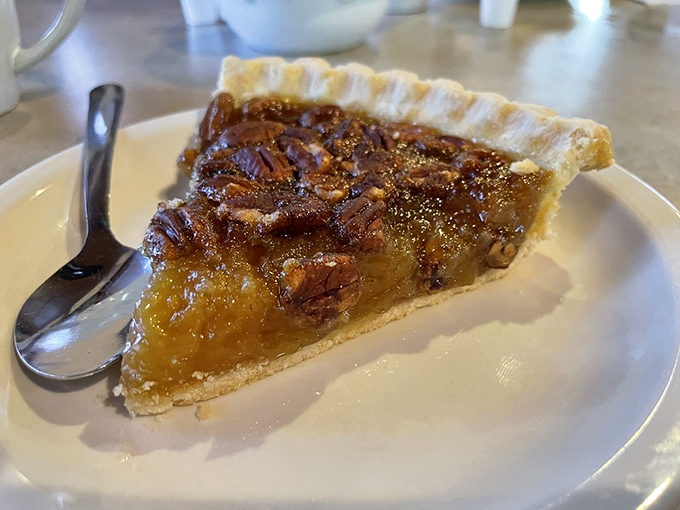 Pecan pie so perfect it deserves its own Instagram account. That glistening filling and those toasted nuts are what dessert dreams are made of.
