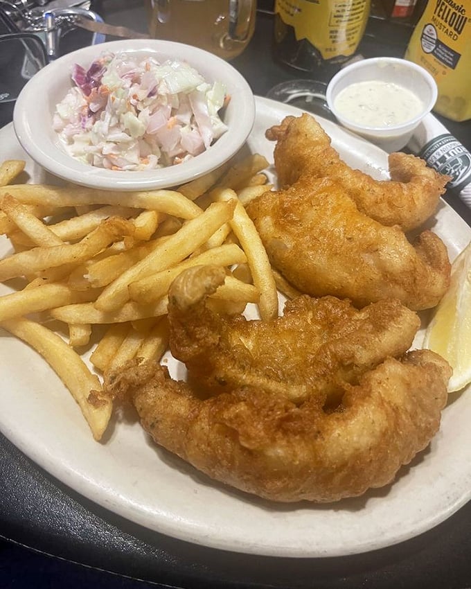 Golden perch and fries that would make your grandmother proud – comfort food done absolutely right here.