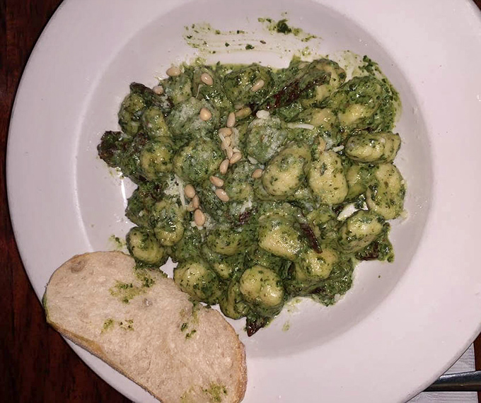 This pesto gnocchi isn't just green &ndash; it's the kind of dish that makes you want to high-five the chef and hug your server.
