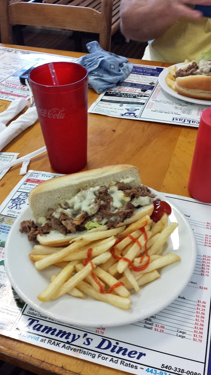 The humble cheesesteak with fries&mdash;proof that lunch at a breakfast joint can be just as satisfying as the morning offerings.