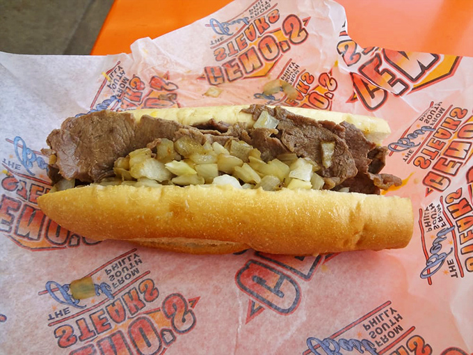 The classic cheesesteak with onions&mdash;Philly's culinary ambassador to the world. Simple ingredients transformed into something transcendently delicious.