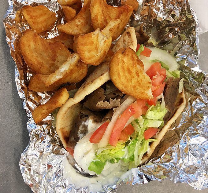 When a gyro meets perfectly golden fries, it's not just lunch&mdash;it's a Mediterranean vacation wrapped in foil on High Street.