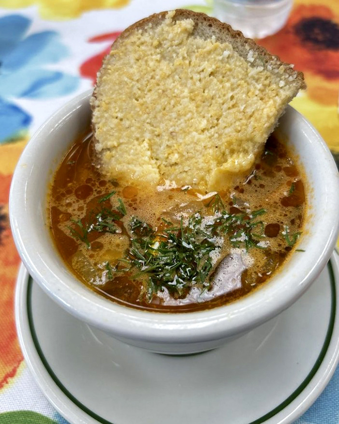 This soup isn't just chicken broth&mdash;it's liquid comfort with a slice of homemade bread standing by for dunking duty. Grandmothers everywhere would approve.