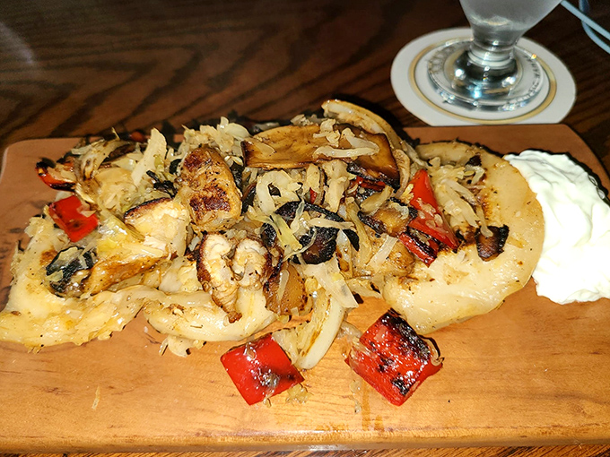 These aren't just pierogies &ndash; they're little pillows of happiness topped with caramelized onions and peppers that would make any Polish grandmother nod in approval.