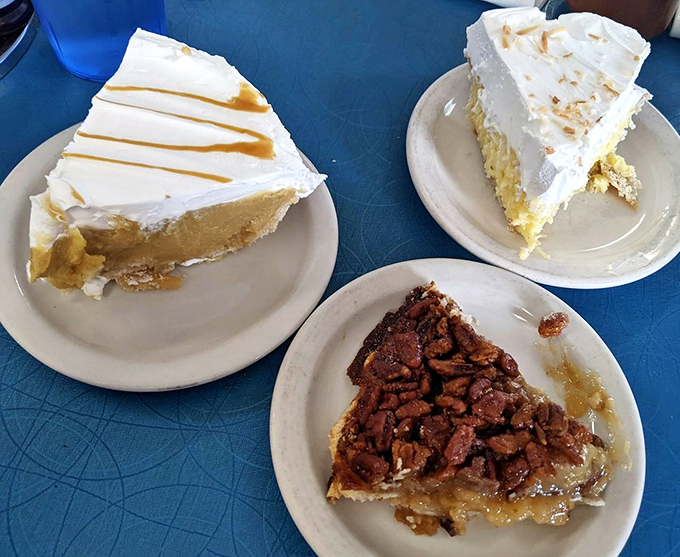 The pie display case might as well have a spotlight and dramatic music. Each slice represents decades of Toledo diners ending meals on a sweet note.