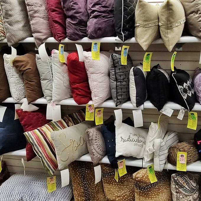 A pillow paradise where "Live, Laugh, Love" meets "Ridiculously Comfy" – each one priced less than your morning latte habit.