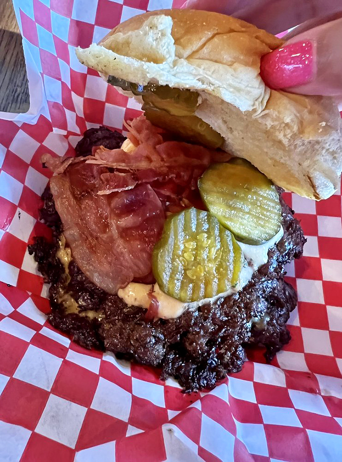 The Pimento Cheeseburger &ndash; where Southern charm meets smashed burger brilliance in a flavor marriage made in heaven.