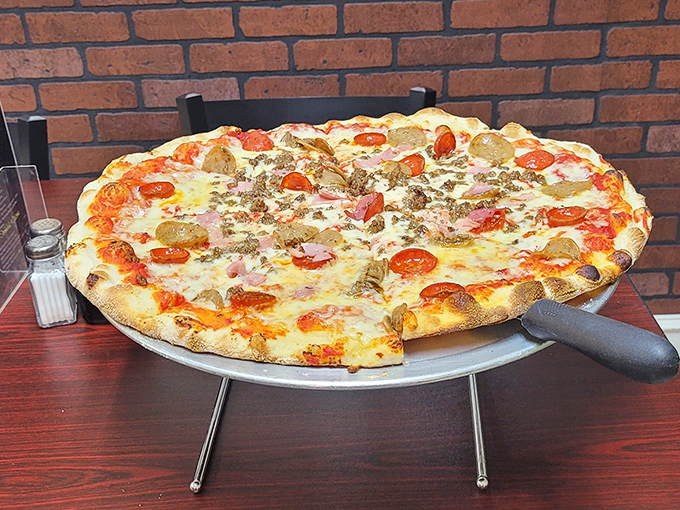 This isn't just pizza&mdash;it's a celebration on a pan, with melted cheese stretching for days and toppings playing a delicious symphony.