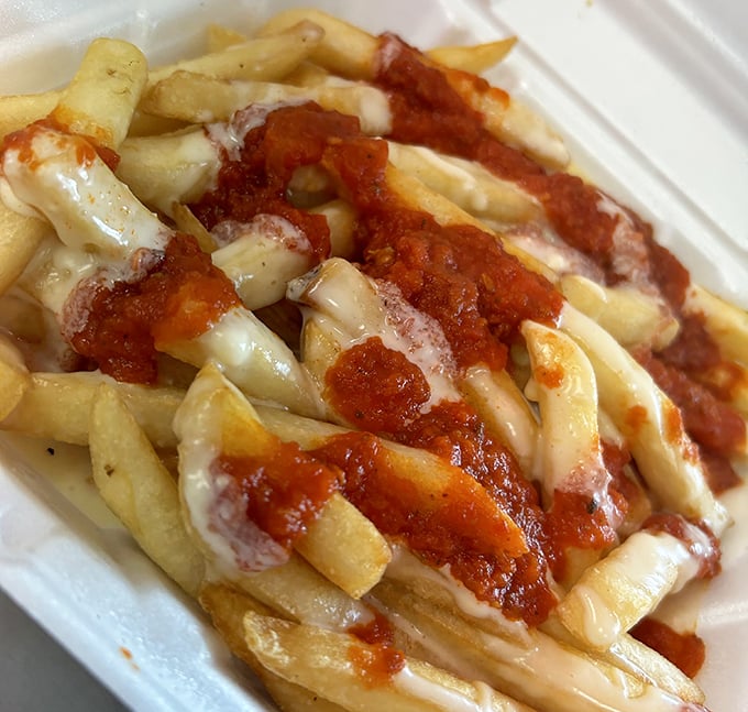 Pizza fries: Because sometimes you need to answer the eternal question, "What if Italy and America had a delicious love child?"
